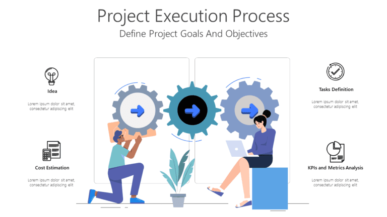 Project Execution Process PowerPoint Template Free Download