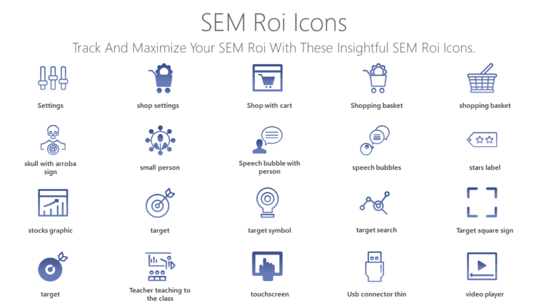 Track And Maximize Your SEM ROI With These Insightful SEM ROI Icons.