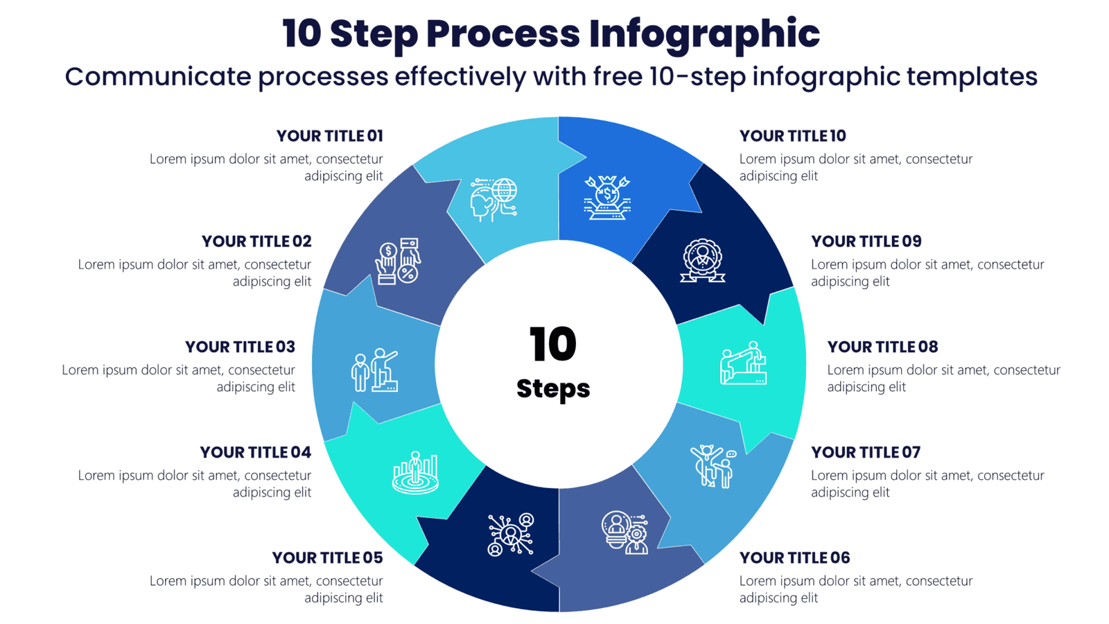 Best 9 Step Process Infographic Ppt - Professional PowerPoint Infographic