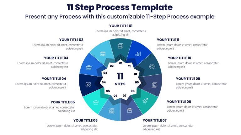 Exclusive 11 Step Process Template - Professional PowerPoint Infographic
