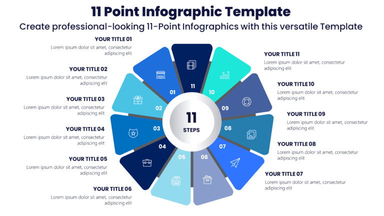 Best 11 Point Infographic Template - Professional PowerPoint Infographic