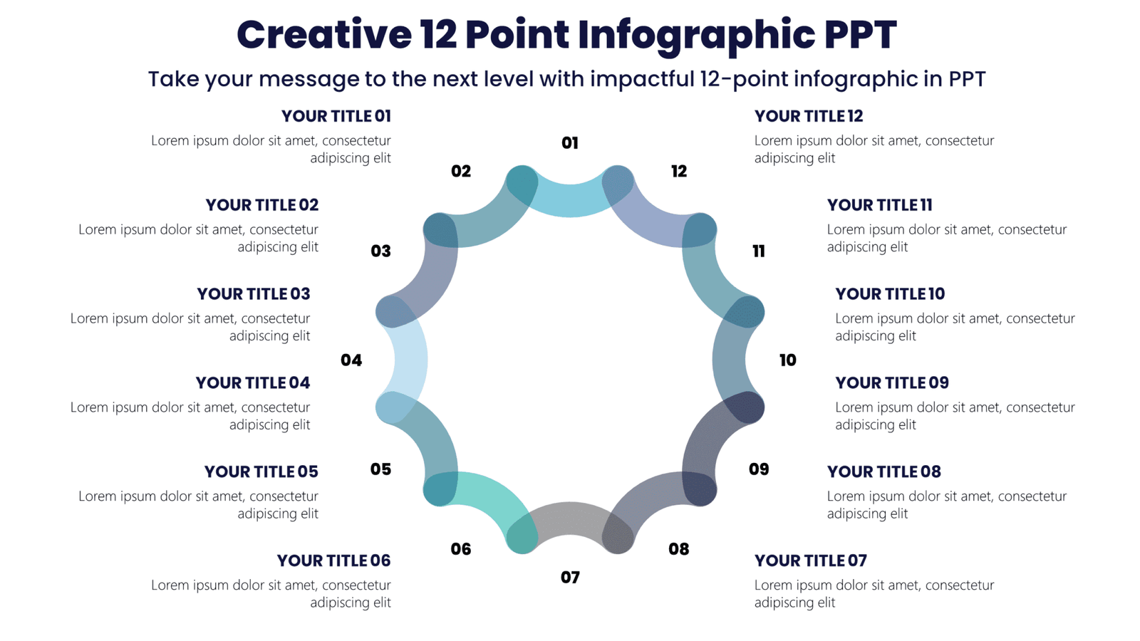 Premium Creative 12 Point Infographic PPT - Professional PowerPoint ...