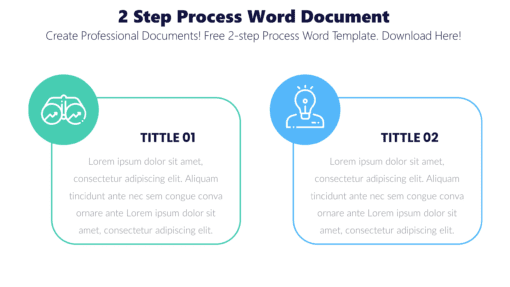 Premium 2 Step Process Word Document - Professional PowerPoint Infographic