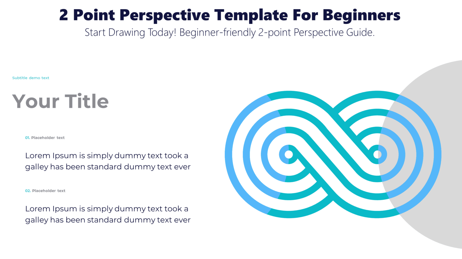 Best 2 Point Perspective Template For Beginners - Professional PowerPoint