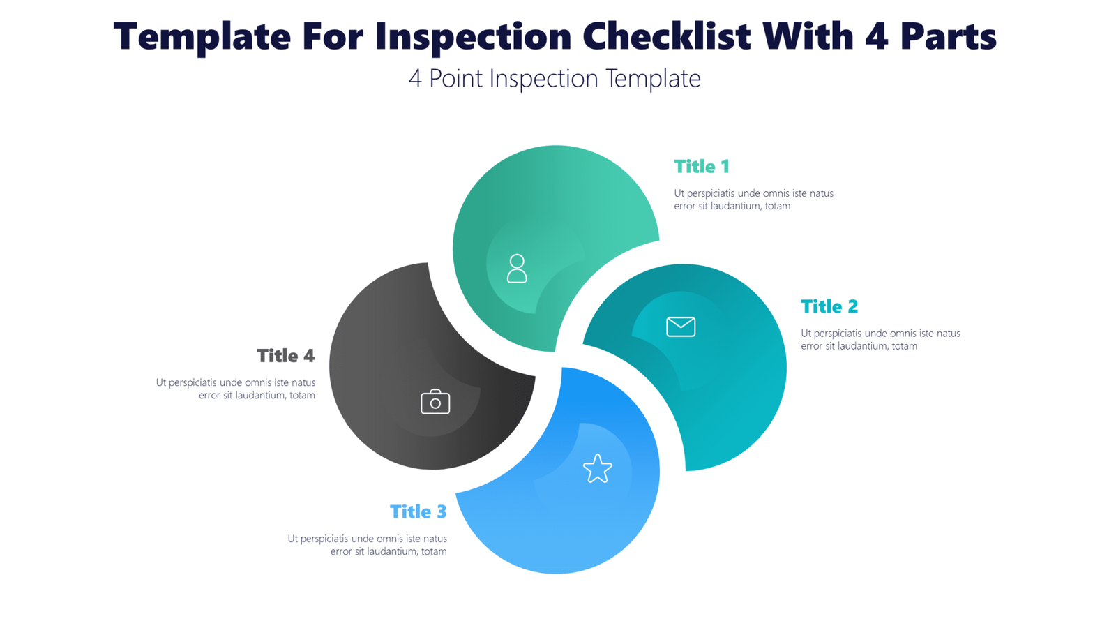Premium Template For Inspection Checklist With 4 Parts - Professional