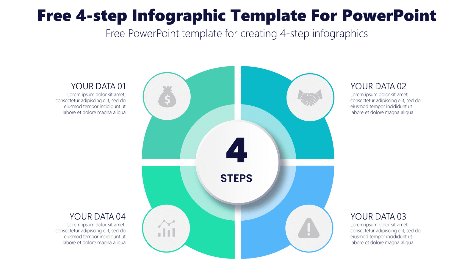 Free Download Stunning 4 Step Infographic Diagram Powerpoint Template