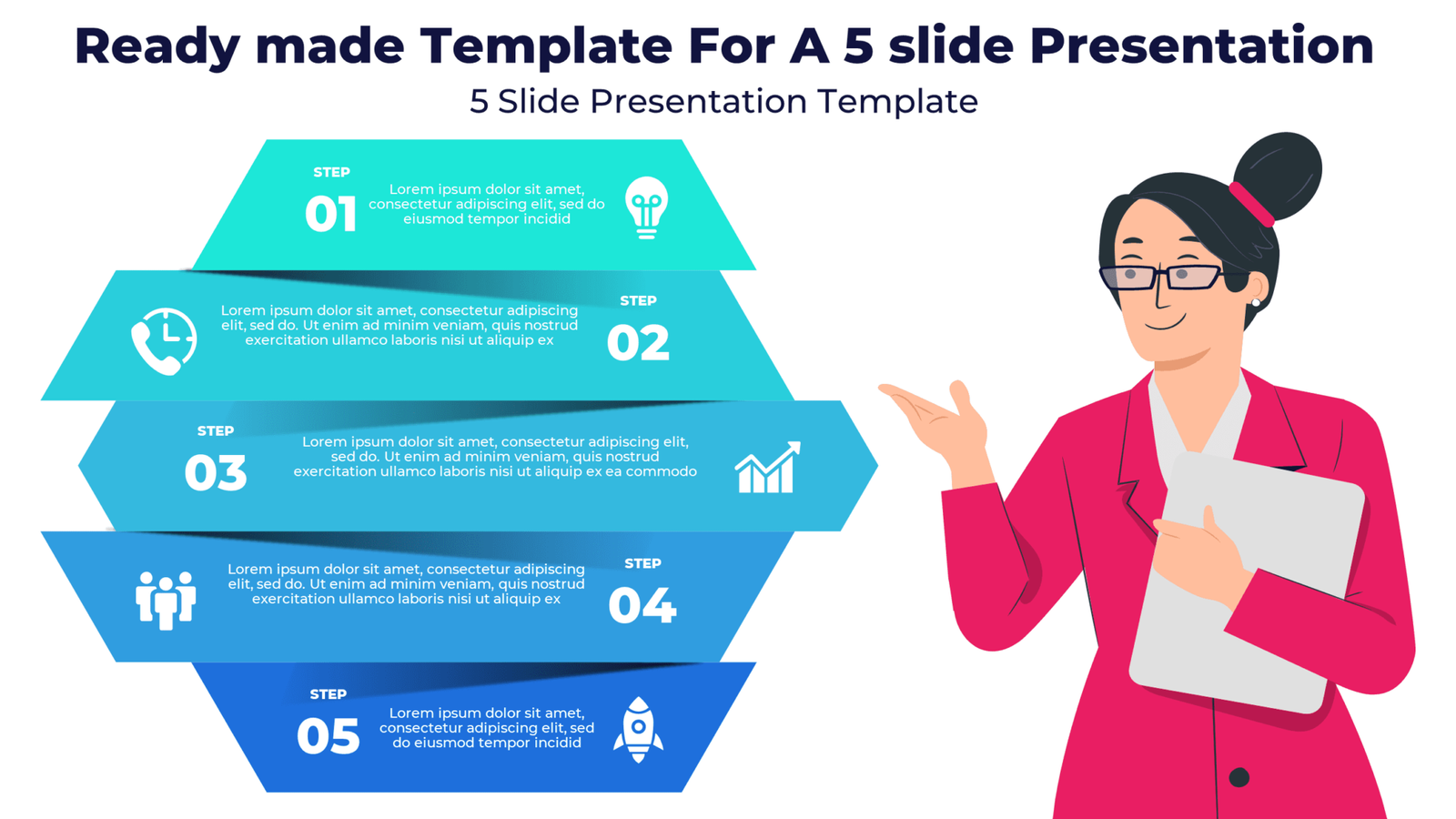 Ultimate Ready Made Template For A 5 Slide Presentation - Professional