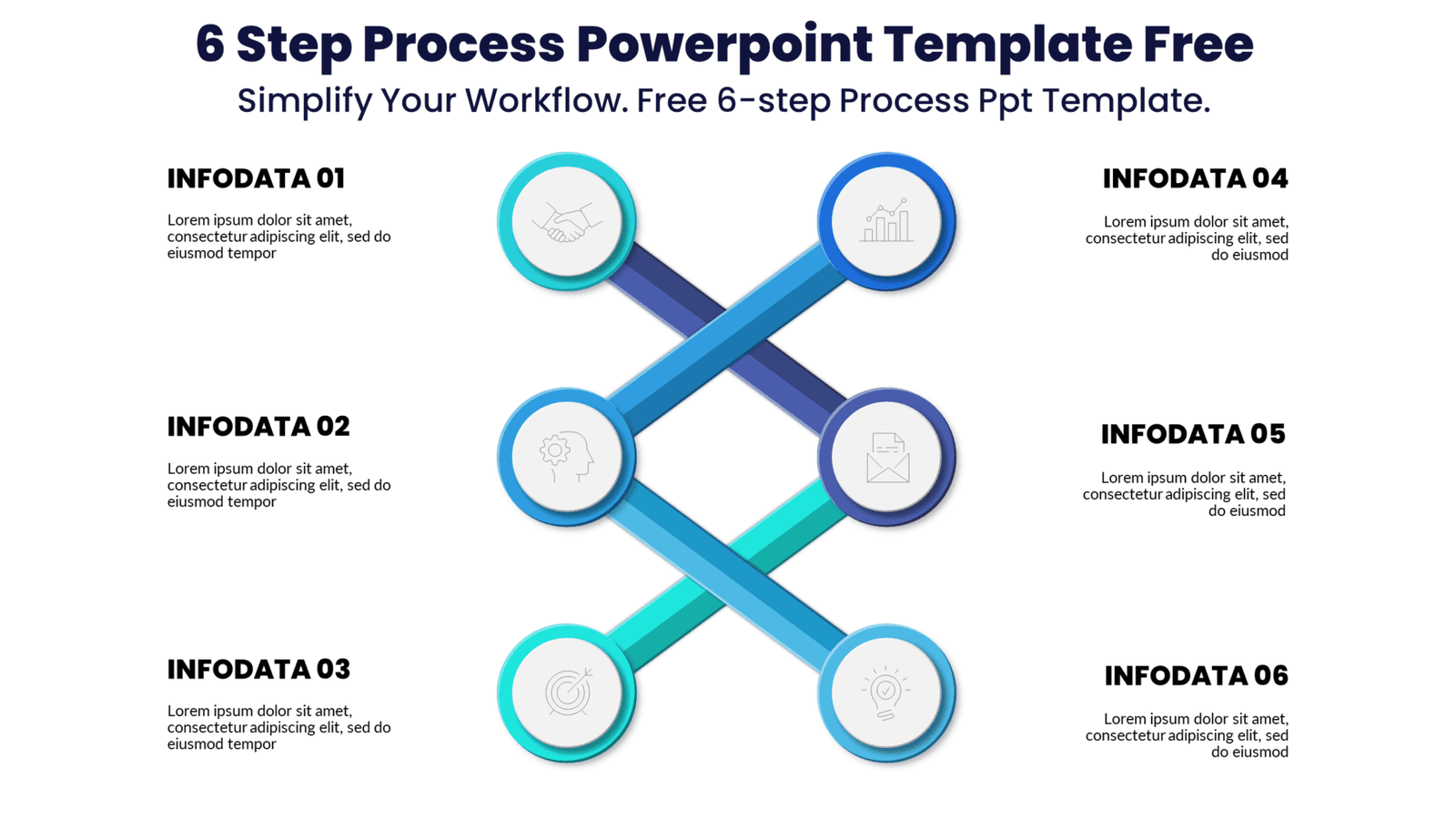 Ultimate 6 Point Infographic Template Free - Professional PowerPoint