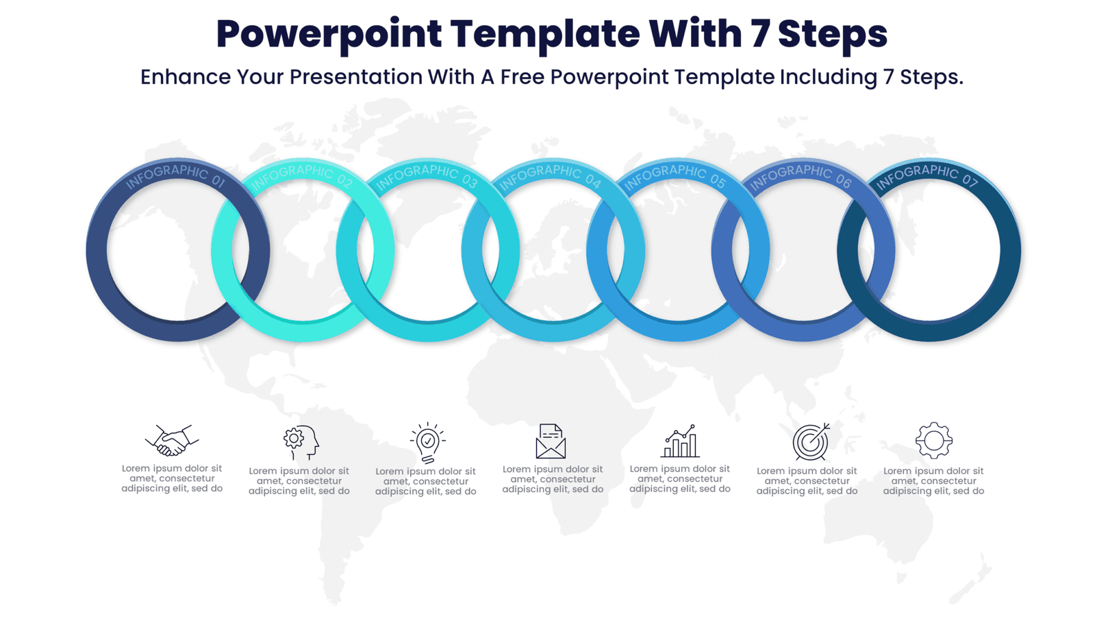 Exclusive Powerpoint Template With 7 Steps - Professional PowerPoint
