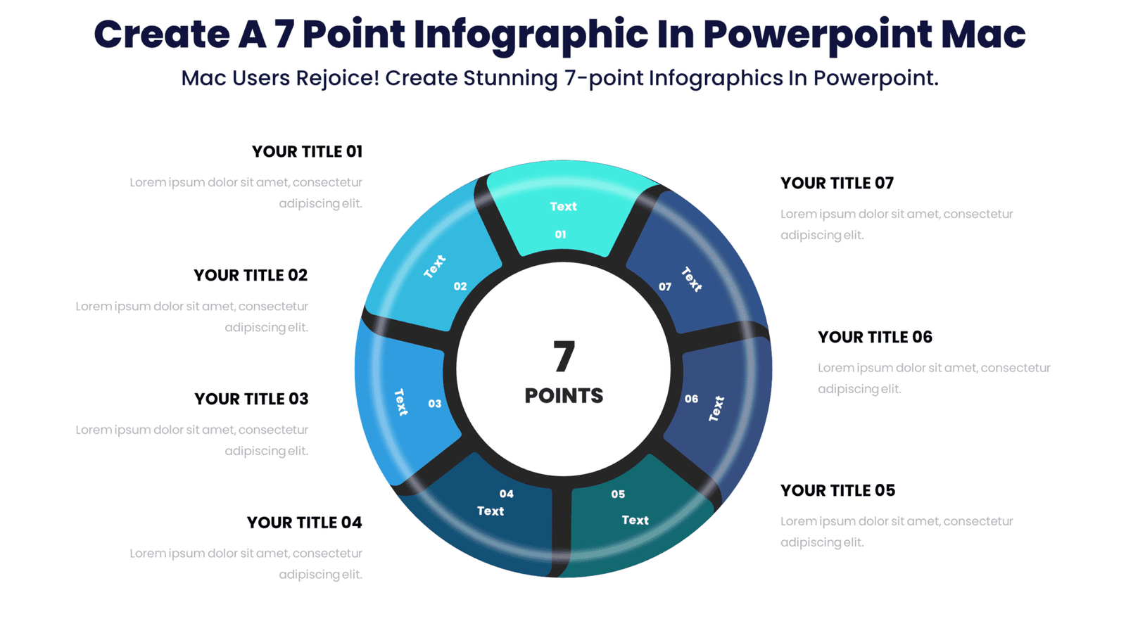 Premium Create A 7 Point Infographic In Powerpoint Mac - Professional
