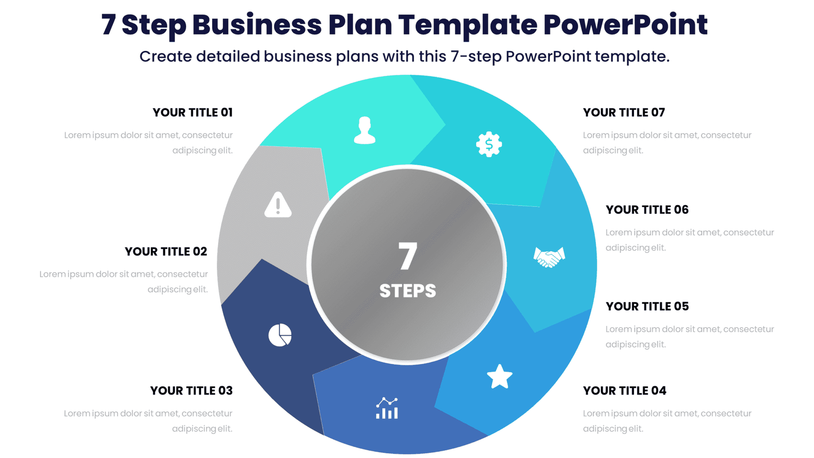 Premium 7 Step Business Plan Template PowerPoint - Professional PowerPoint