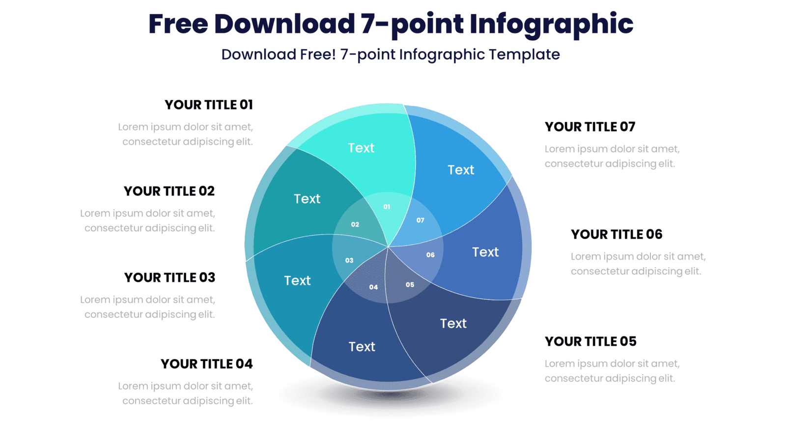 7 Point Infographics PowerPoint Templates - Free Download