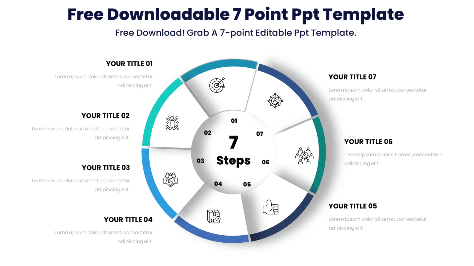 7 Point Infographics PowerPoint Templates - Free Download