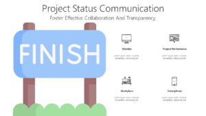 Project Status Communication PowerPoint Template Free Download