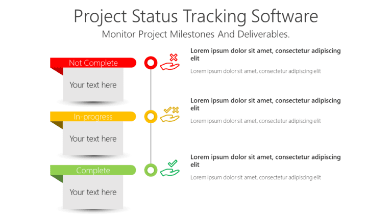 Project Status Tracking Software PowerPoint Template Free Download